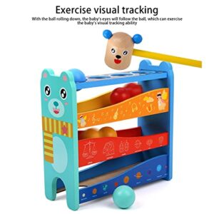 Wooden Knocking Table Playing Table Children's Educational Early Education Piling Table Knocking to Exercise Hand Fine Movements Kids Cubes