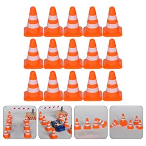 ibasenice 21pcs Activity Windproof Small Ornaments Theme Teaching Toy Cones- Traffic Useful Games Cones Flag Model Stuff Landscape Roadblock Child Soccer Favor Supplies for Birthday