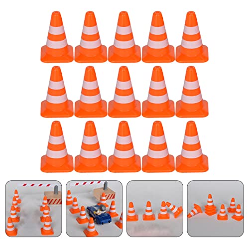 ibasenice 21pcs Activity Windproof Small Ornaments Theme Teaching Toy Cones- Traffic Useful Games Cones Flag Model Stuff Landscape Roadblock Child Soccer Favor Supplies for Birthday