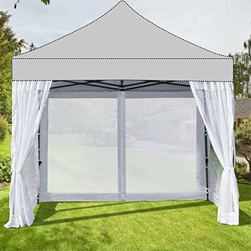 ABCCANOPY Mesh Sidewalls for 10' x 10' Pop-Up Tent Canopy, White (4 Sidewalls Only, NOT Including Frame and Top)