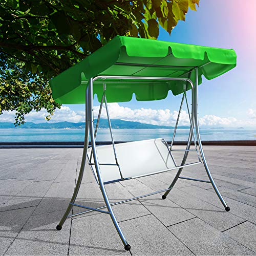 Yuehuam Patio Swing Canopy Cover, Heavy Duty 210D Polyester Waterproof Swing Replacement Top Cover for 3 Seat Swing Waterproof Dustproof Protection