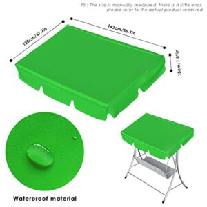 Yuehuam Patio Swing Canopy Cover, Heavy Duty 210D Polyester Waterproof Swing Replacement Top Cover for 3 Seat Swing Waterproof Dustproof Protection