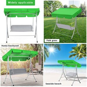 Yuehuam Patio Swing Canopy Cover, Heavy Duty 210D Polyester Waterproof Swing Replacement Top Cover for 3 Seat Swing Waterproof Dustproof Protection