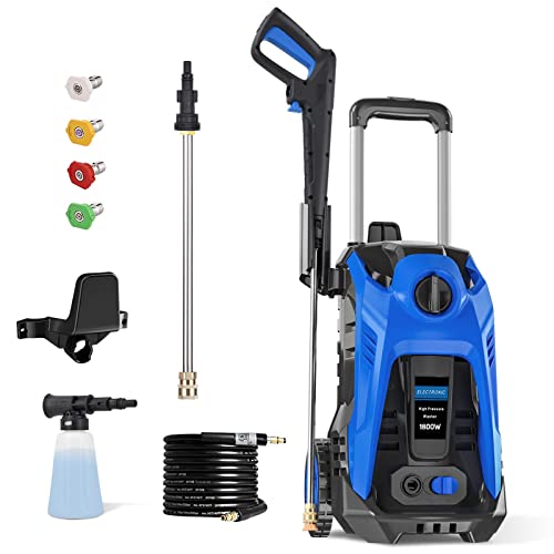 Electric Pressure Power Washer - Power Washer Electric Powered 3500 PSI 2.6GPM for Car Cleaning Machine with 4 Quick Connect Nozzles Foam Bottle for Home Driveway Patio