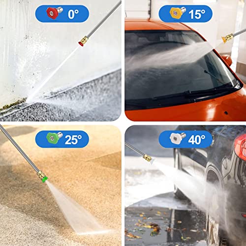 Electric Pressure Power Washer - Power Washer Electric Powered 3500 PSI 2.6GPM for Car Cleaning Machine with 4 Quick Connect Nozzles Foam Bottle for Home Driveway Patio