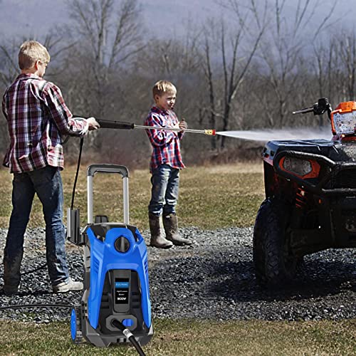 Electric Pressure Power Washer - Power Washer Electric Powered 3500 PSI 2.6GPM for Car Cleaning Machine with 4 Quick Connect Nozzles Foam Bottle for Home Driveway Patio