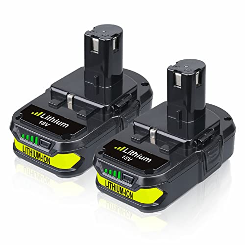 FERRYBOAT 2Pack 3600mAh P102 for Ryobi 18V Battery Replacement 18Volt Battery Lithium-ion P102 P103 P104 P105 P107 P108 P109 P122 P190