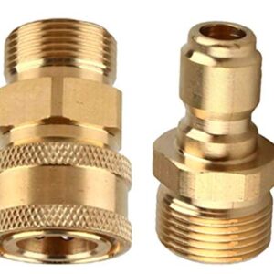 Millie Pressure Washer Adapter Set,M22 Male Thread Fitting, 3/8" Quick Connect kit,5000 PSI