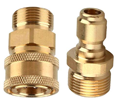 Millie Pressure Washer Adapter Set,M22 Male Thread Fitting, 3/8" Quick Connect kit,5000 PSI