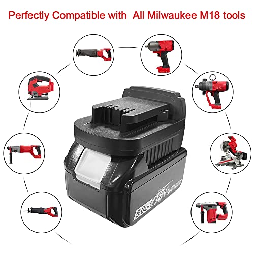 ZLWAWAOL MT18ML Battery Adapter Compatible for Makita 18V Lithium-ion Battery Convert to Milwaukee M18 18V Lithium-ion Battery Compatible for Milwaukee 18V Cordless Power Tools