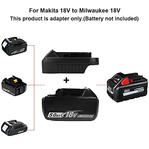 ZLWAWAOL MT18ML Battery Adapter Compatible for Makita 18V Lithium-ion Battery Convert to Milwaukee M18 18V Lithium-ion Battery Compatible for Milwaukee 18V Cordless Power Tools