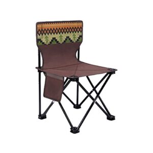 TRENTSNOOK Exquisite Camping Stool Portable Fishing Chair Lightweight Outdoor Camping BBQ Chairs Folding Extended Hiking Garden Ultralight Picnic Seat (Color : Brown M)