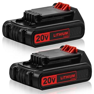 ferryboat 2pack 3.0ah lbxr20 replace for black and decker 20v lithium battery max lb20 lbx20 lst220 lbxr2020-ope lbxr20b-2 lb2x4020 for black and decker li-ion batteries