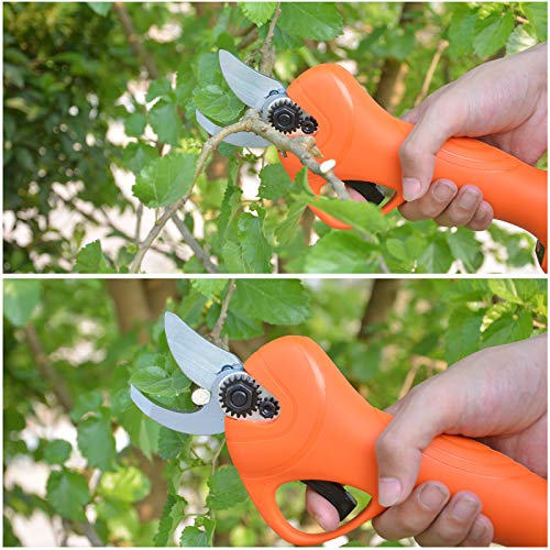 MAKINGTEC Cordless Electric Pruning Shears,Electric Secateurs 2 Rechargeable 2000mAh Battery Tree Branch Pruner Cordless Pruning Scissors,Garden Orchard Tool Cutting Diameter 25mm(1.1 Inch)