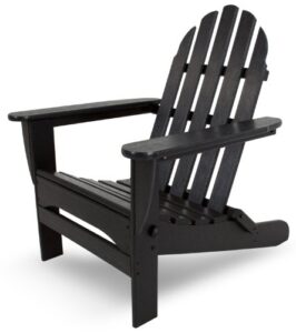 polywood ad5030bl classic folding adirondack, black