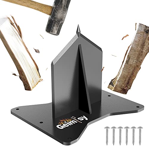 Geimrsy Firewood Kindling Splitter for Wood Stove Fireplace and Fire Pits, High Strength Structural Manual Log Splitter, Pointed Head (Style-B)