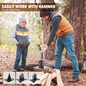 Geimrsy Firewood Kindling Splitter for Wood Stove Fireplace and Fire Pits, High Strength Structural Manual Log Splitter, Pointed Head (Style-B)