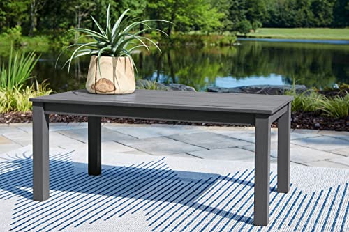 Signature Design by Ashley Fynnegan Outdoor Loveseat with Table, Gray