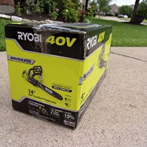 Ryobi 14 in. 40-Volt Baretool Brushless Lithium-Ion Cordless Chainsaw, 2019 Model RY40530, Li-Ion 40V, (Battery and Charger Not Included)