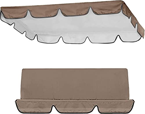 KFJZGZZ Cover Swing Ceiling Rain Outdoor Cloth Courtyard Awning Replacement Cover Patio Lawn & Garden Swing Seat (Coffee #0, One Size)