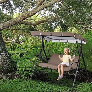 KFJZGZZ Cover Swing Ceiling Rain Outdoor Cloth Courtyard Awning Replacement Cover Patio Lawn & Garden Swing Seat (Coffee #0, One Size)