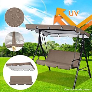 KFJZGZZ Cover Swing Ceiling Rain Outdoor Cloth Courtyard Awning Replacement Cover Patio Lawn & Garden Swing Seat (Coffee #0, One Size)