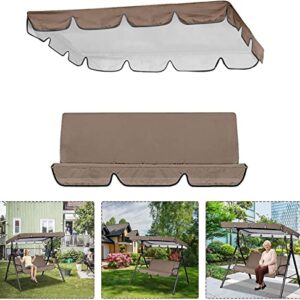 KFJZGZZ Cover Swing Ceiling Rain Outdoor Cloth Courtyard Awning Replacement Cover Patio Lawn & Garden Swing Seat (Coffee #0, One Size)