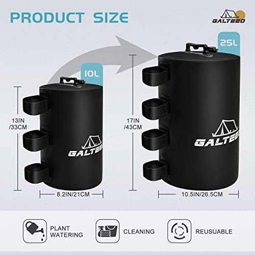 GALTEED Canopy Water Weight Bag,220 LBS Water Tent Weights Set of 4 Leg Weights for Pop Up Canopy,Canopies,Tent,Gazebo,Black