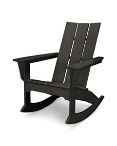 polywood mnr10bl modern adirondack rocker, black