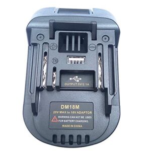 DM18M Battery Adapter for Dewalt 20V Convert to for Makita 18V Lithium BL1830 BL1840 BL1850 14.4V-18V Battery