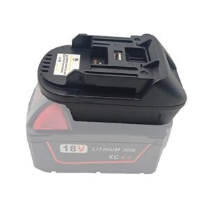 DM18M Battery Adapter for Dewalt 20V Convert to for Makita 18V Lithium BL1830 BL1840 BL1850 14.4V-18V Battery