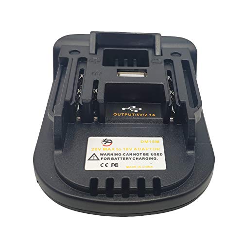 DM18M Battery Adapter for Dewalt 20V Convert to for Makita 18V Lithium BL1830 BL1840 BL1850 14.4V-18V Battery