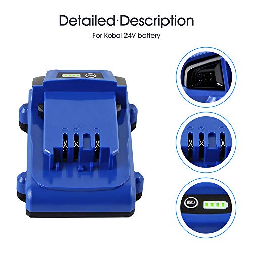 DSANKE 24V 3000mAh Lithium-ion Battery for Kobalt 24V Max KB624-03 KB524-03 KB424-03 KB224-03 KB124-03 0673802 1051230 Lithium Ion Cordless Tools Battery【NOT Fit Snow Joe &Sun Joe 24V Tools】