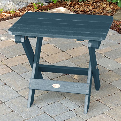 Highwood AD-KITCLAS2-NBE Classic Westport Adirondack Chairs with Side Table, Nantucket Blue