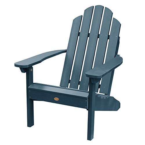 Highwood AD-KITCLAS2-NBE Classic Westport Adirondack Chairs with Side Table, Nantucket Blue