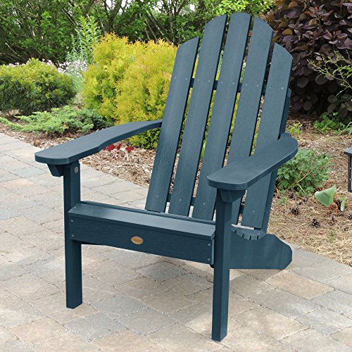 Highwood AD-KITCLAS2-NBE Classic Westport Adirondack Chairs with Side Table, Nantucket Blue