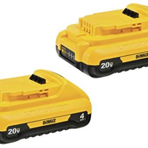 DEWALT 20V MAX* Batteries, Compact, 4.0-Ah, 2-Pack (DCB240-2)