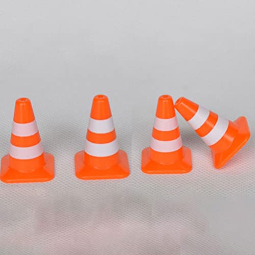 Operitacx 28pcs Miniature Traffic Cones Mini Traffic Sign Toys Construction Road Cones Road Parking Field Marker Cones Plastic Roadblock Model Toy Children Educational Learning Toy Models