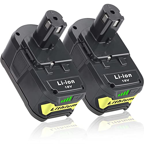 Leisuda 2 Pack 6.5Ah 18V Replacement Battery for Ryobi 18V Lithium Battery, Compatible for Ryobi 18V Battery P197 P102 P108 P190 P103 P104 P105 P107 P109 18V ONE+ Cordless Tool