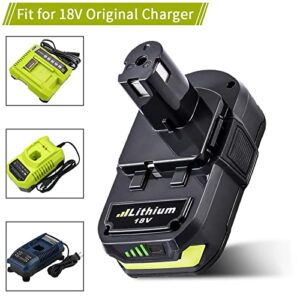 3.0Ah for Ryobi 18V Lithium-ion ONE+ Plus Battery P102 P103 P104 P105 P107 P108 P109 P122 Cordless Power Tools 2 Packs