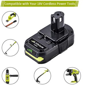 3.0Ah for Ryobi 18V Lithium-ion ONE+ Plus Battery P102 P103 P104 P105 P107 P108 P109 P122 Cordless Power Tools 2 Packs