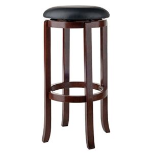 Winsome Walcott Swivel Bar Stool, 30", Walnut