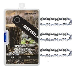 sensilin s57 16 inch chainsaw chain, 3/8″ lp pitch .050″ gauge 57 drive links for oregon, echo 91px57cq / 91vg57cq, shindaiwa, worx, remington and more