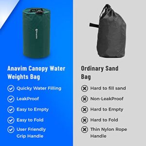 Anavim Canopy Water Weights Bag, Leg Weights for Pop up Canopy 4pcs-Pack Black