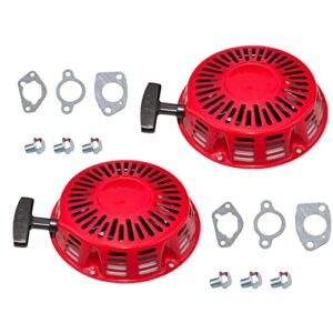 ruma 2 pack pull recoil starter compatible with honda gx340 gx390 gx420 gx620 gx670 harbor freight predator 420cc engine power equipment