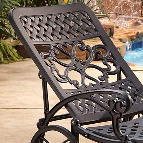 Homestyles 6654-83 Sanibel Outdoor Chaise Lounge, Black