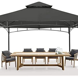 MASTERCANOPY Outdoor Garden Gazebo for Patios with Stable Steel Frame(11x11, Dark Gray)