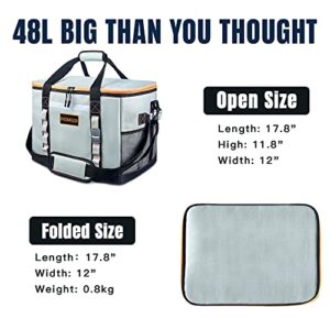 INSMEER Insulated Cooler Bag 65Cans/32 Cans Large Cooler Bag Soft Sided Cooler with Shoulder Strap, Collapsible Leakproof Portable Coolers for Camping/Beach/Food Delivery/Shopping/Outdoor/Picnic