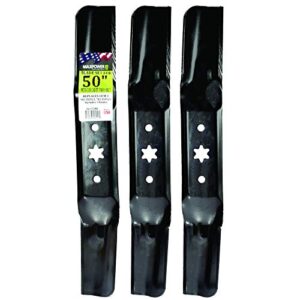 maxpower 561558b 3 blade set for 50” cut mtd, cub cadet, troy-bilt, replaces oem no. 942-05052a, 742-05052a, black