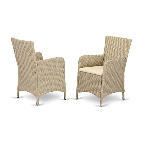 East West Furniture HLUC153V Wicker Patio Chairs